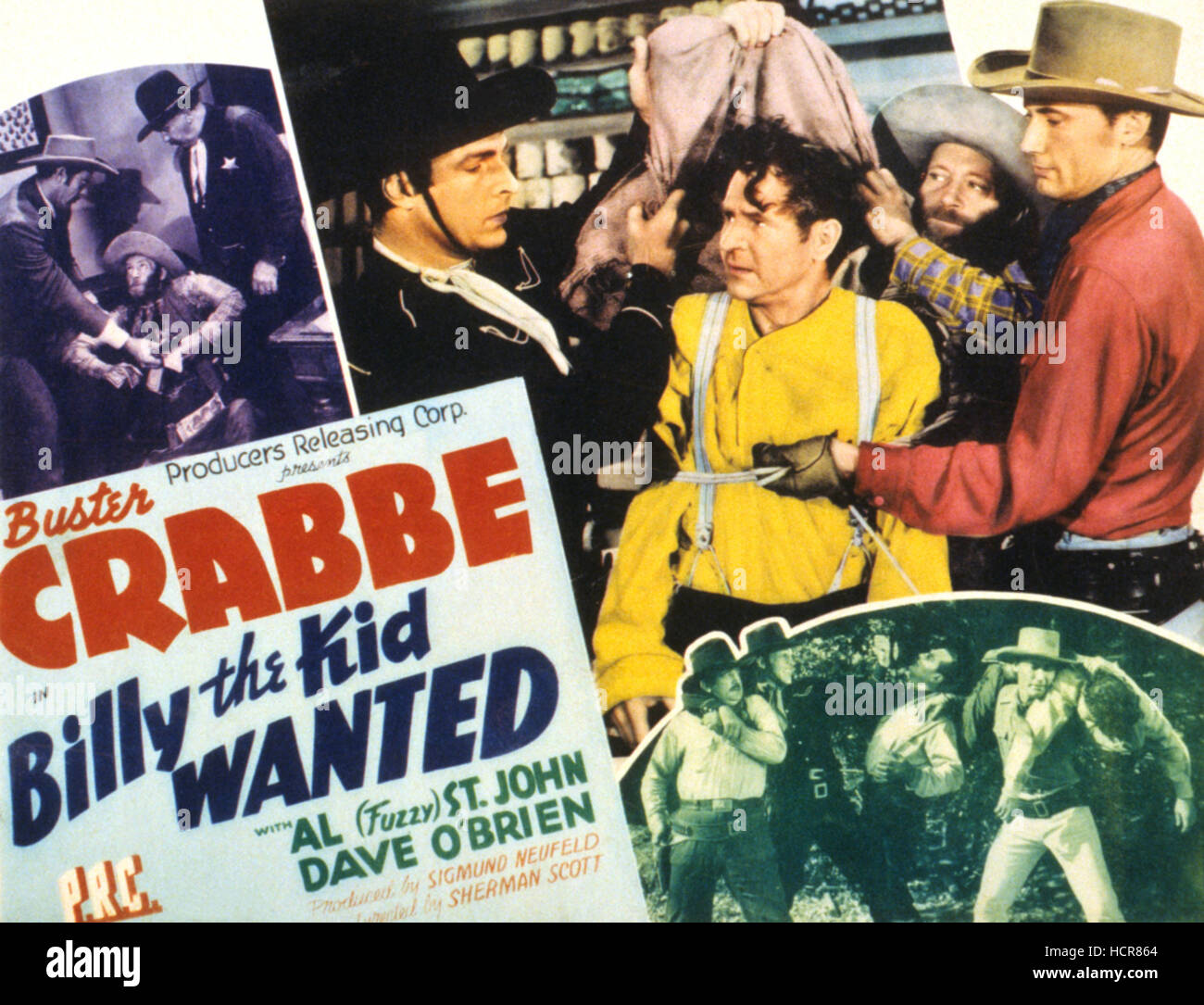 BILLY THE KID WANTED, top left: Al 'Fuzzy' St. John, top right: Larry ...