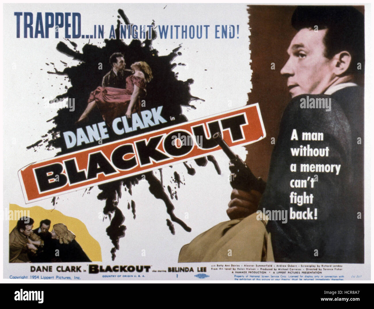 BLACKOUT, (aka MURDER BY PROXY), Dane Clark (gun), 1954 Stock Photo - Alamy