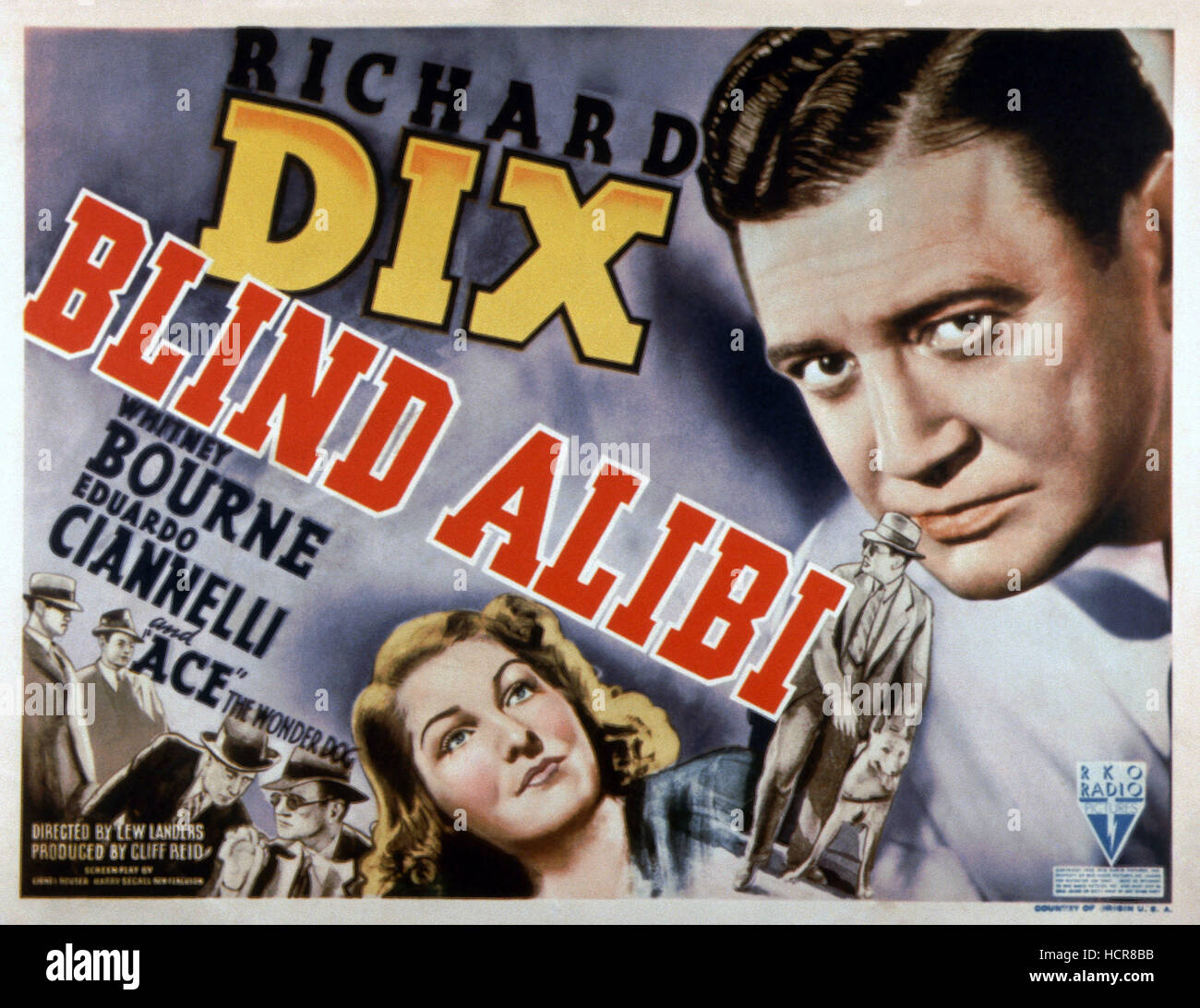 BLIND ALIBI, US poster, Whitney Bourne (bottom, center), Richard Dix ...