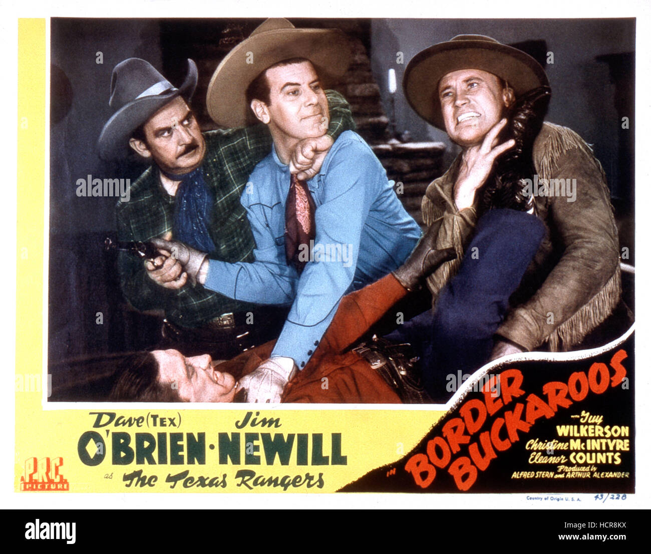 BORDER BUCKAROOS, from left: Charles King, Jack Ingram (on back), James ...