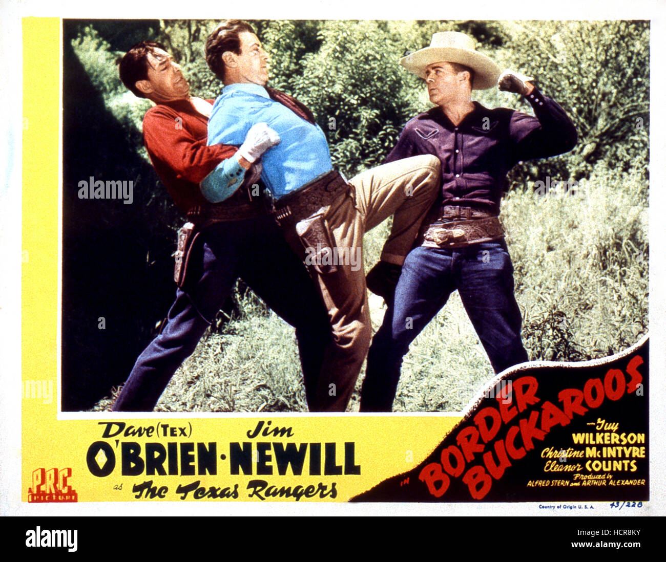 BORDER BUCKAROOS, from left: Jack Ingram, James Newill, Reed Howes ...