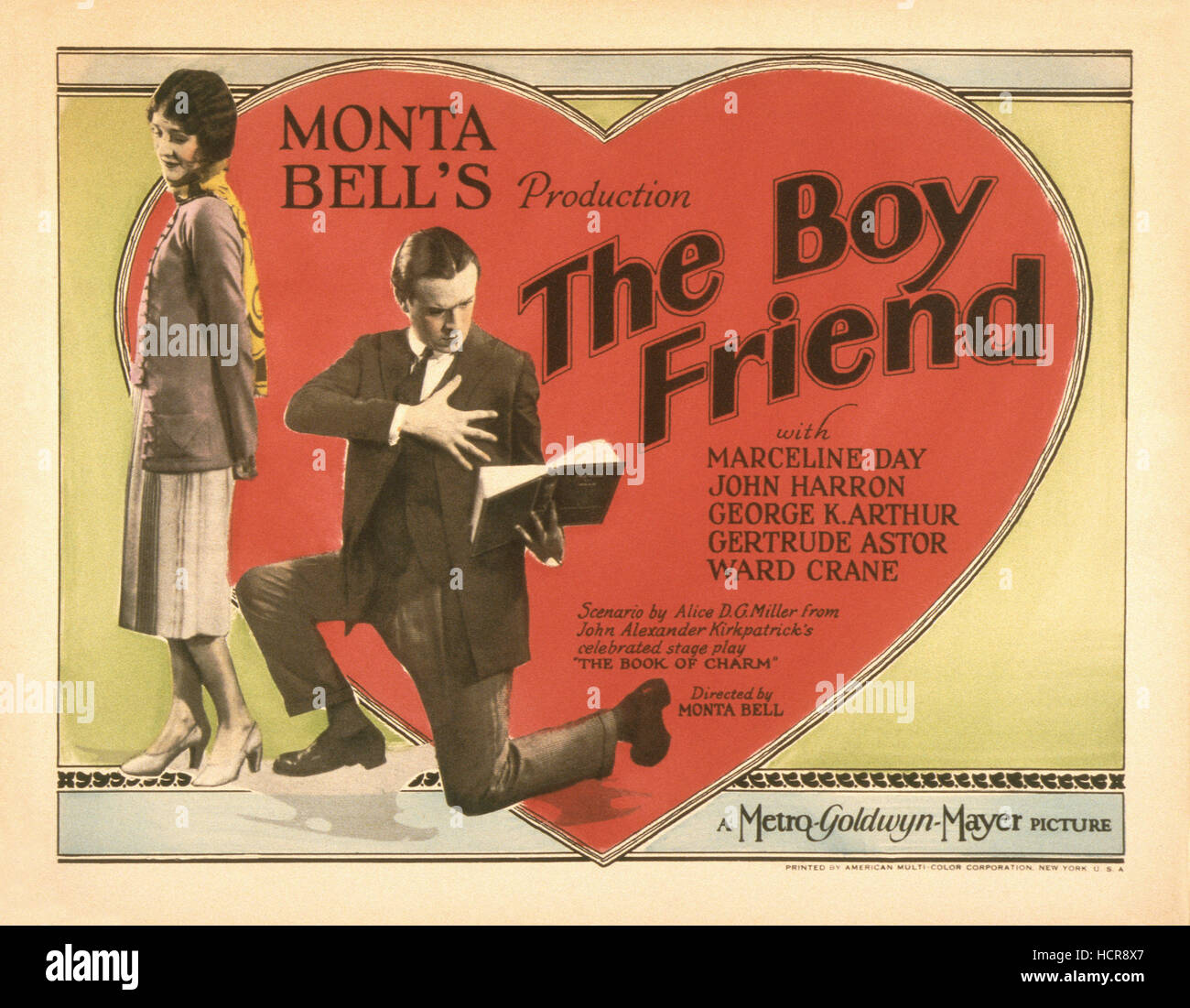 THE BOY FRIEND, from left: Marceline Day, John Harron, 1926 Stock Photo ...