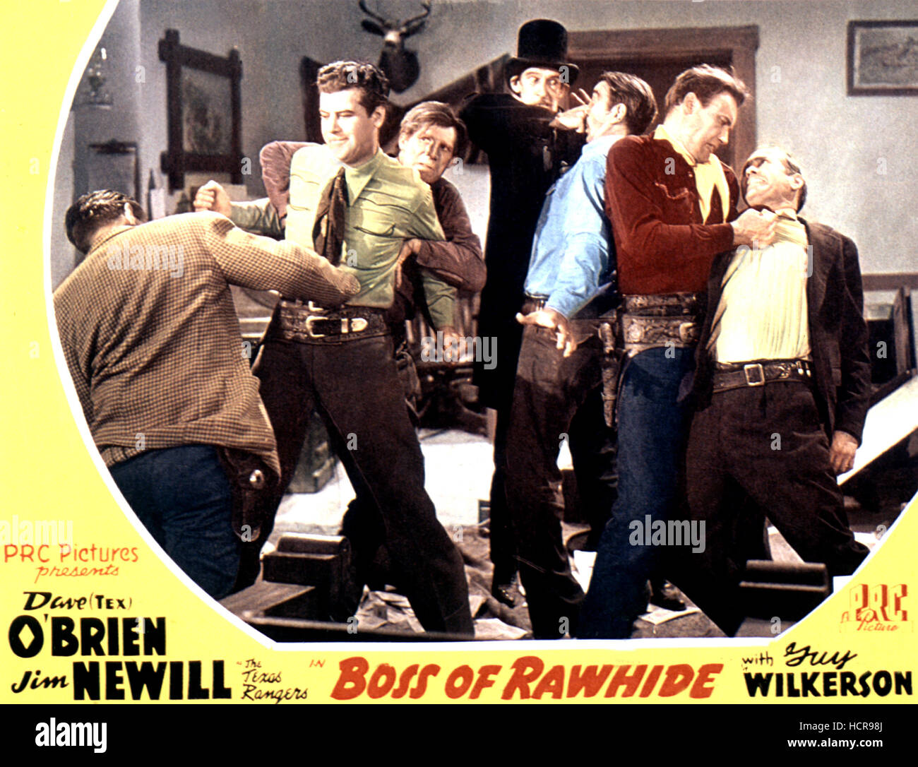 BOSS OF RAWHIDE, second, fourth and sixth from left: James Newill, Guy ...