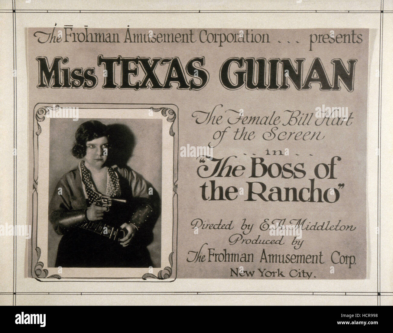 THE BOSS OF RANCHO, Texas Guinan, 1919 Stock Photo - Alamy