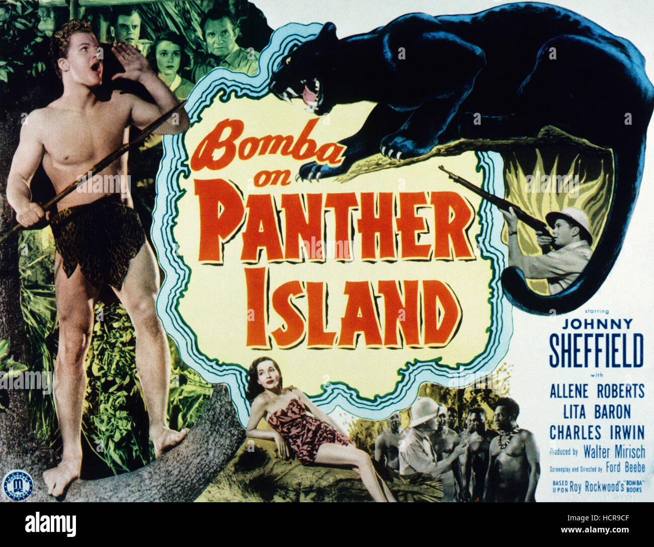 BOMBA ON PANTHER ISLAND, Johnny Sheffield, (as Bomba, the Jungle Boy ...