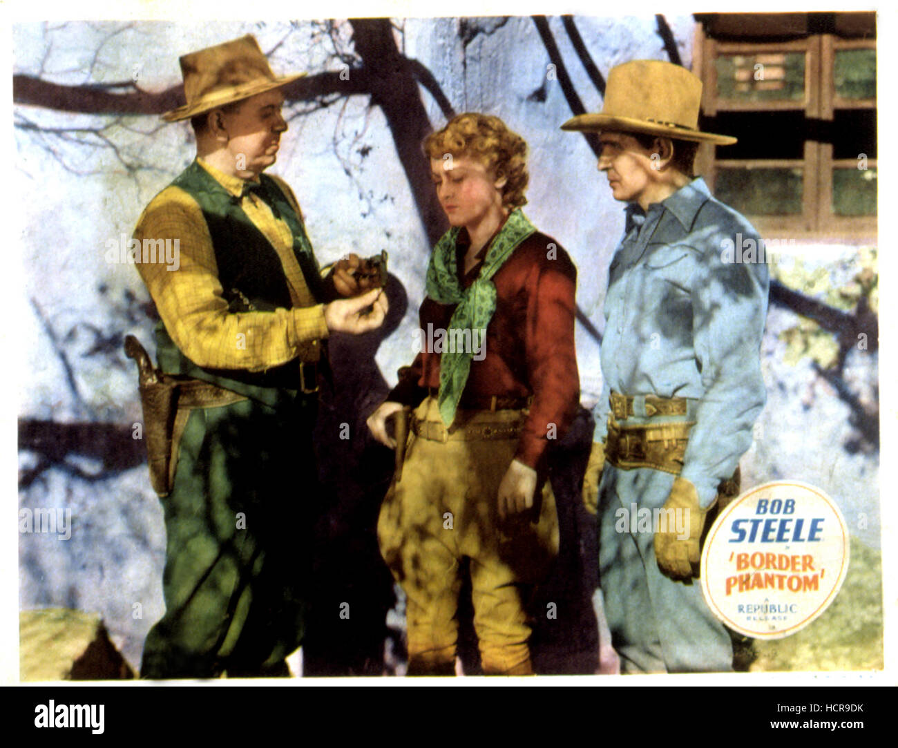 BORDER PHANTOM, Harlene Wood (center), Bob Steele (right), 1937 Stock ...