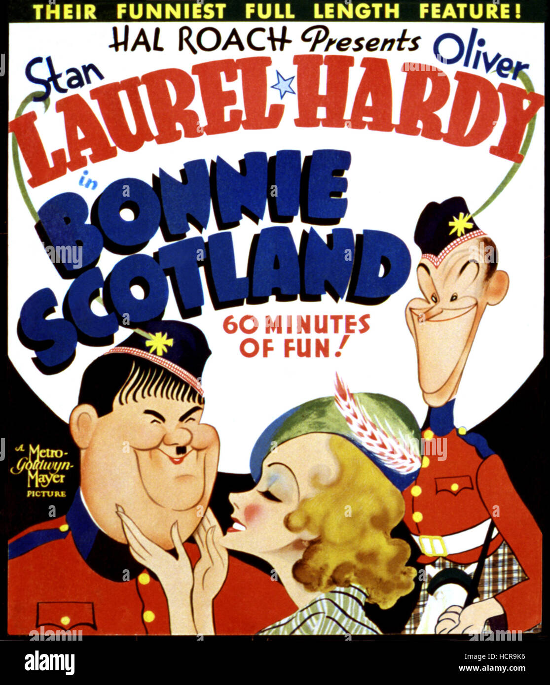 BONNIE SCOTLAND, Oliver Hardy, June Lang, Stan Laurel [Laurel and Hardy ...