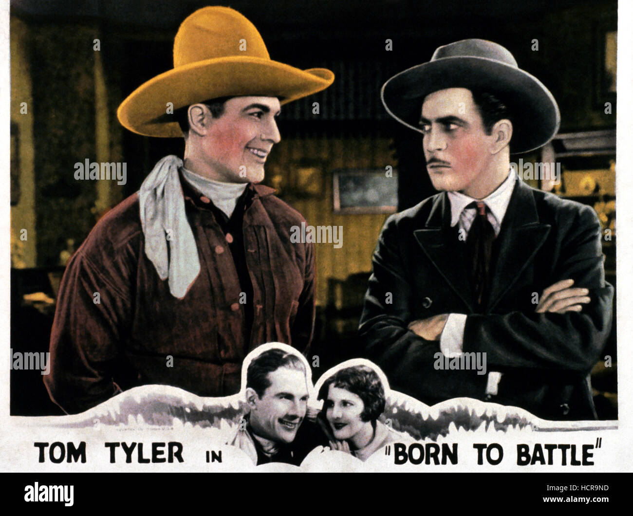 BORN TO BATTLE, US lobbycard, top from left: Tom Tyler, Julian Rivero ...