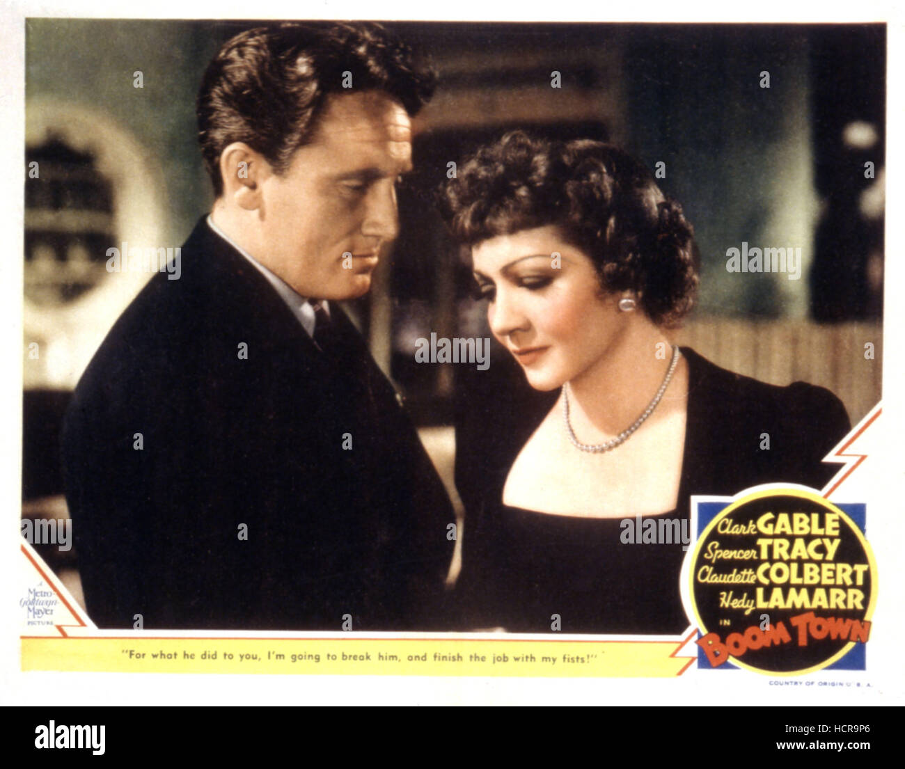 BOOM TOWN, Spencer Tracy, Claudette Colbert, 1940 Stock Photo - Alamy