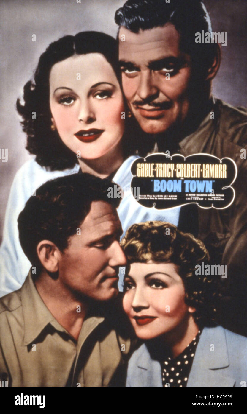 BOOM TOWN, Hedy Lamarr, Clark Gable, Spencer Tracy, Claudette Colbert ...