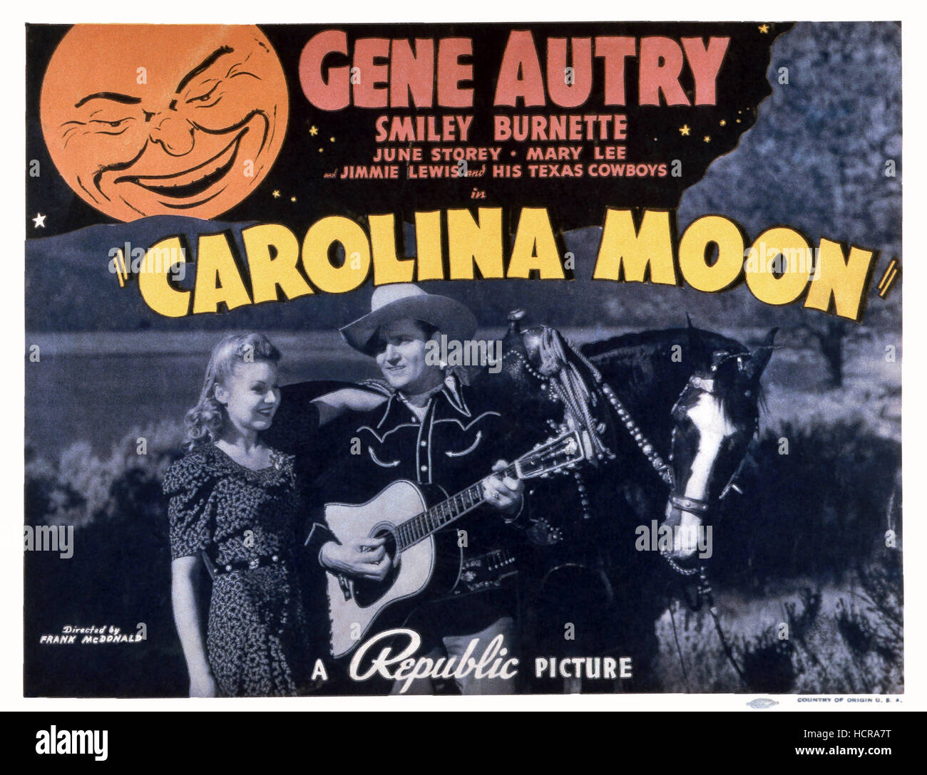 CAROLINA MOON, US poster, from left: June Storey, Gene Autry, 1940 ...