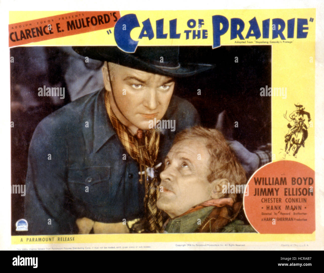 CALL OF THE PRAIRIE, William Boyd, Howard Lang, 1936 Stock Photo - Alamy