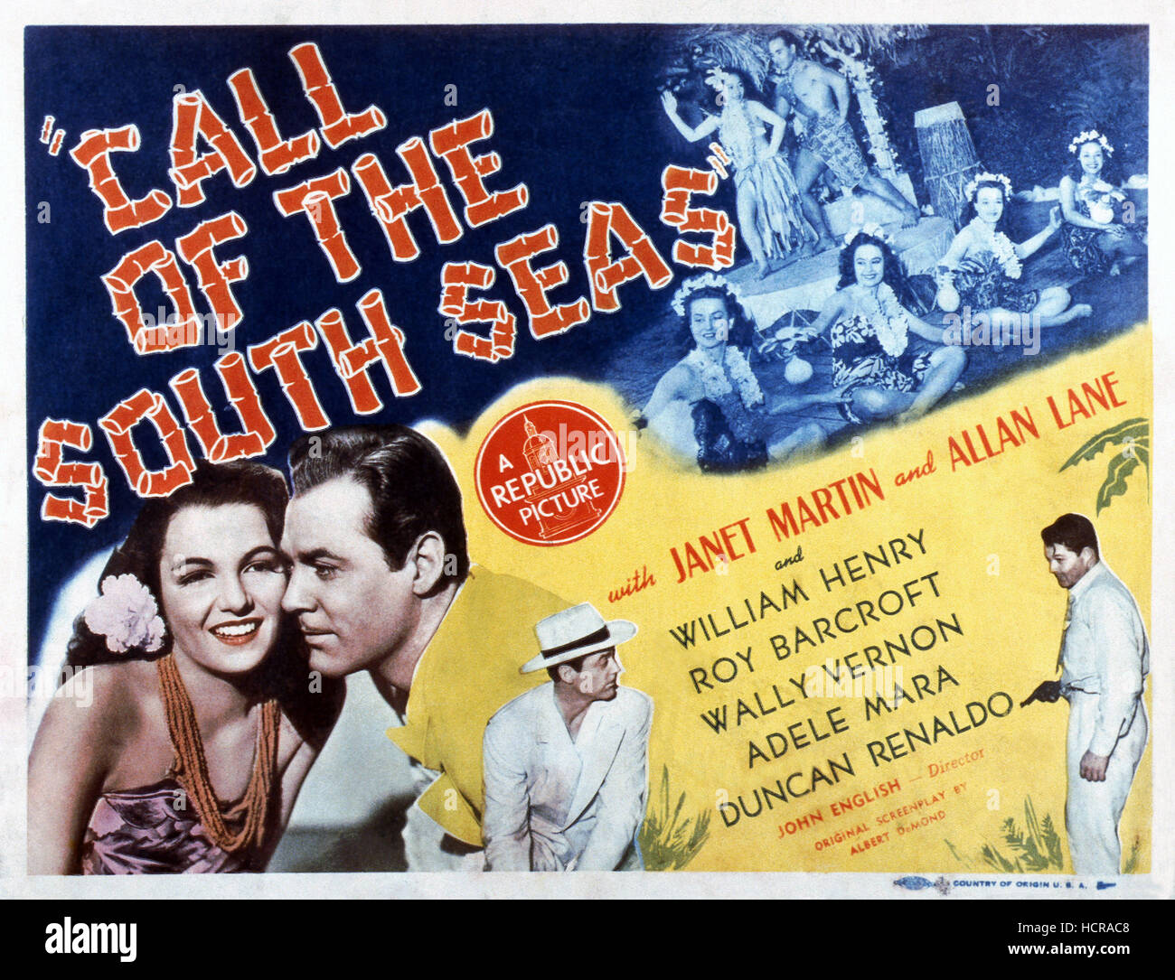 CALL OF THE SOUTH SEAS, left: Janet Martin, Allan Lane, 1944 Stock ...