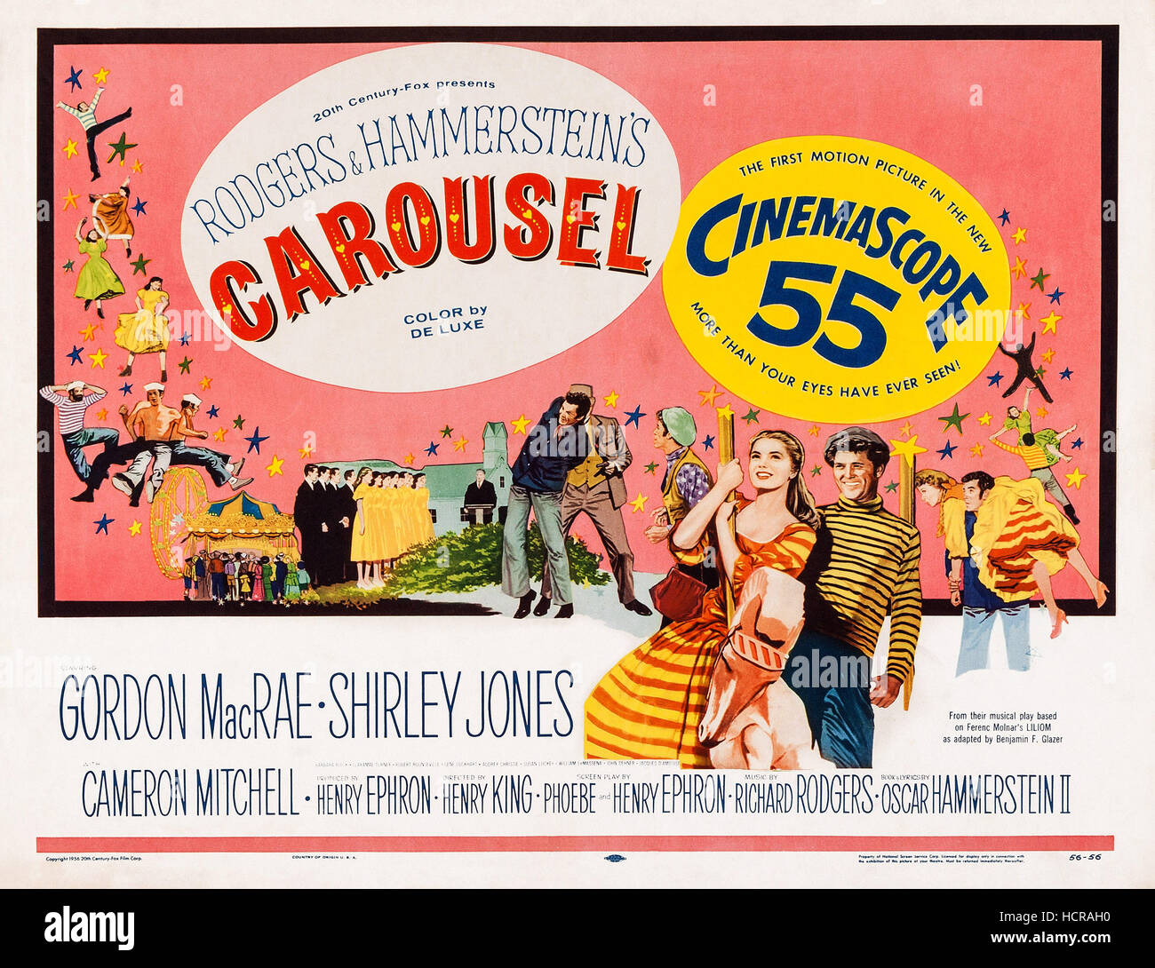 CAROUSEL, US poster art, Shirley Jones, Gordon MacRae, 1956, TM and ...