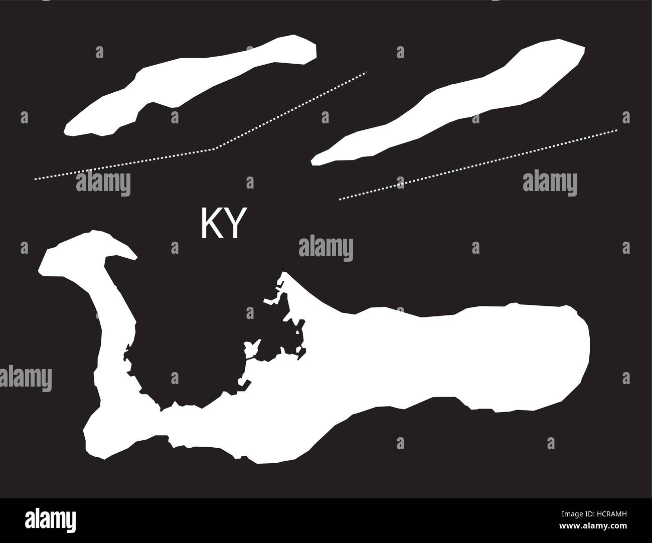 Cayman Islands Map black and white illustration Stock Vector Image ...