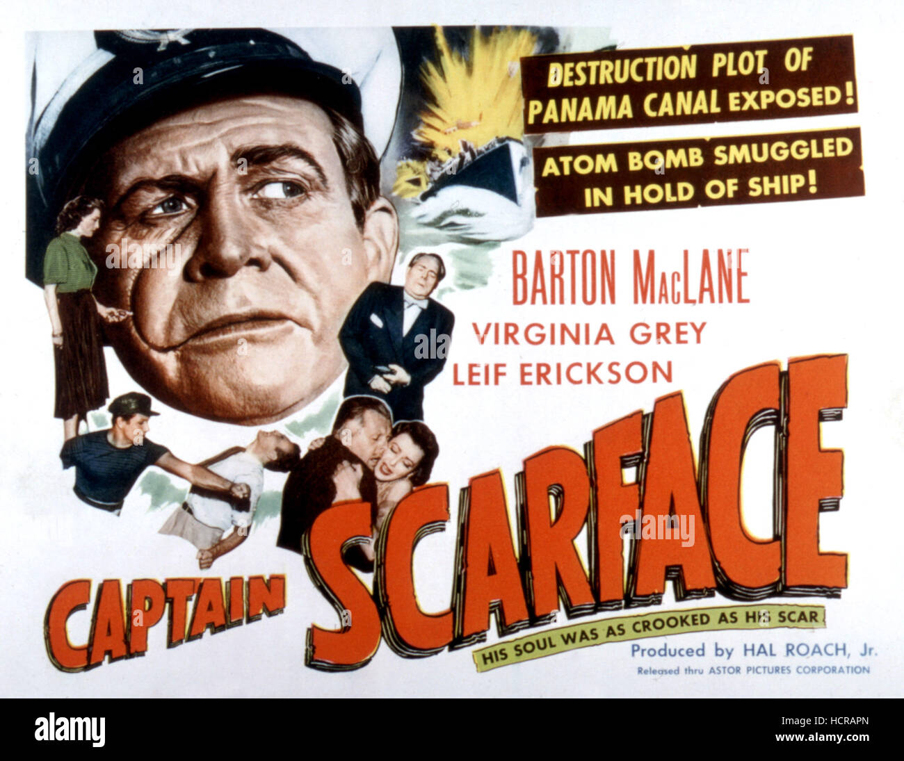 CAPTAIN SCARFACE, Barton MacLane, Virginia Grey, 1953 Stock Photo - Alamy