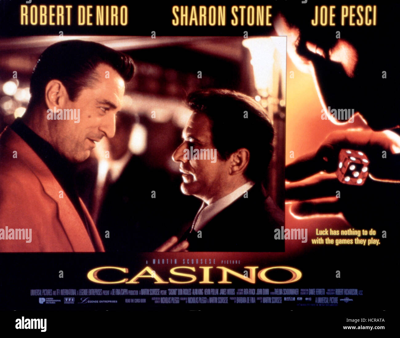 CASINO, Poster Art, Robert De Niro, Joe Pesci, 1995 © Unversal ...