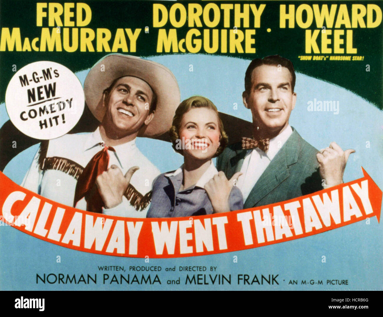 CALLAWAY WENT THATAWAY, Howard Keel, Dorothy McGuire, Fred MacMurray ...