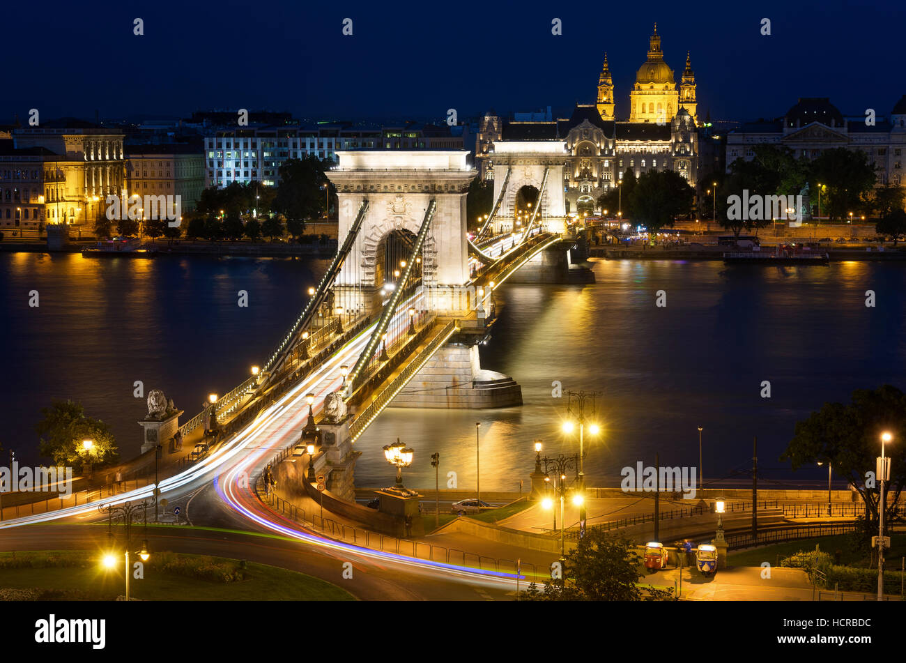 Szechenyi Chain Bridge in Budapest Hungary Stock Photo - Alamy