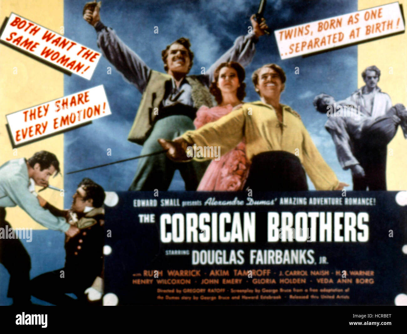 THE CORSICAN BROTHERS, Douglas Fairbanks Jr., Ruth Warrick, 1941 Stock ...