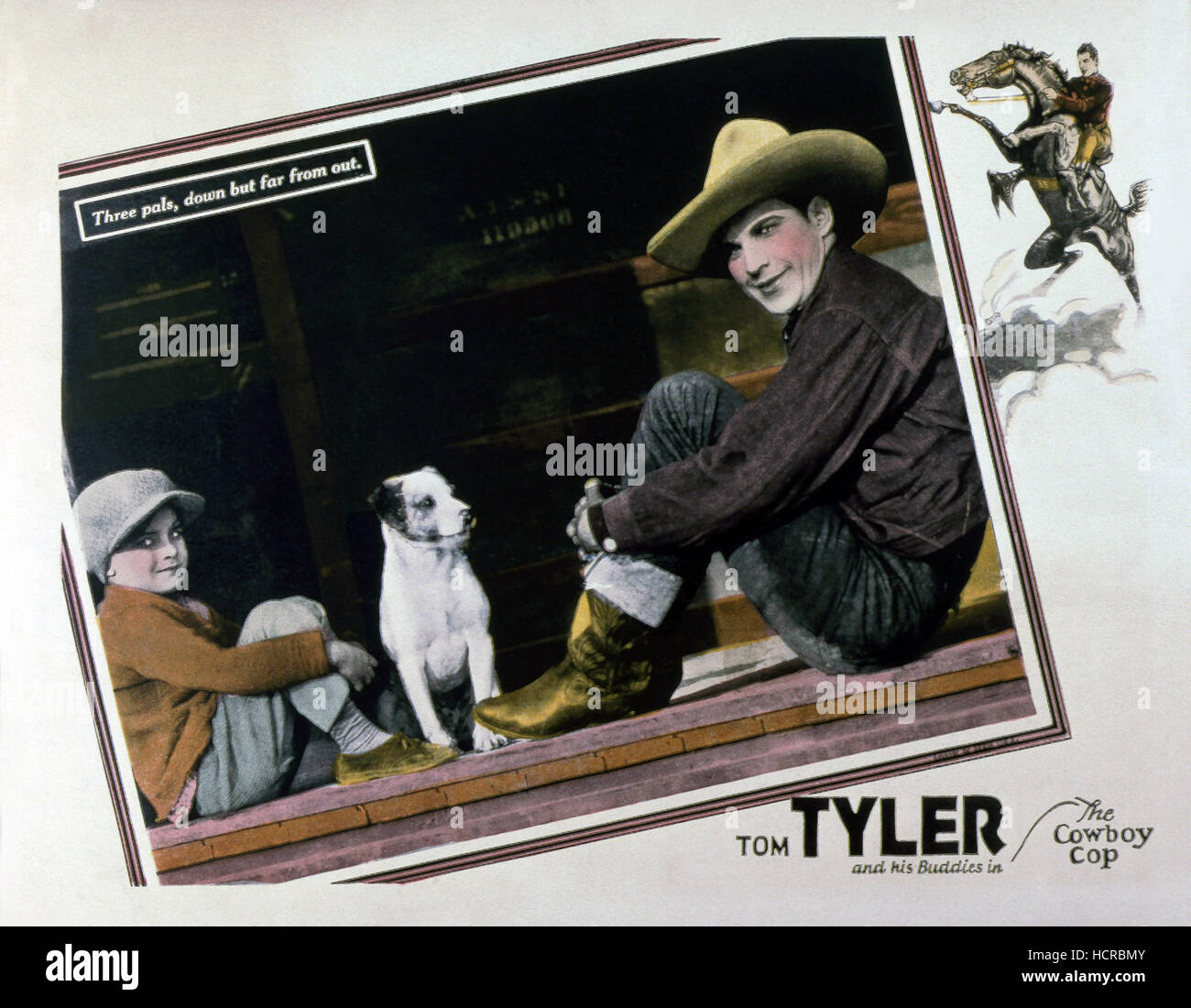 THE COWBOY COP, from left: Frankie Darro, Tom Tyler, 1926 Stock Photo ...