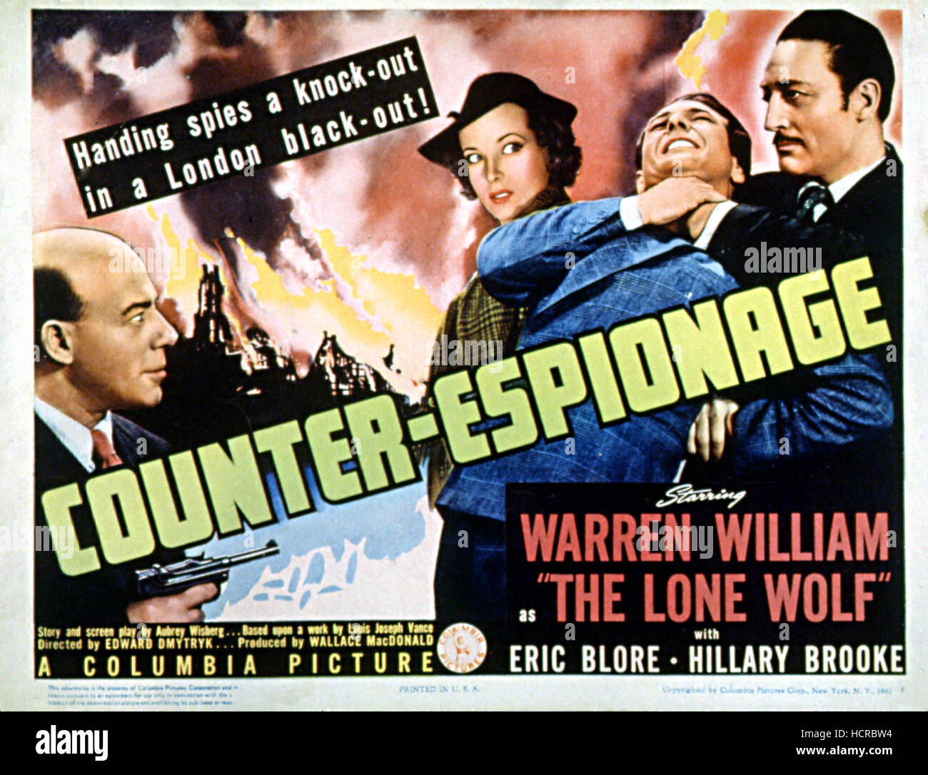 COUNTER-ESPIONAGE, Kurt Katch, Hillary Brooke, Forrest Tucker, Warren ...