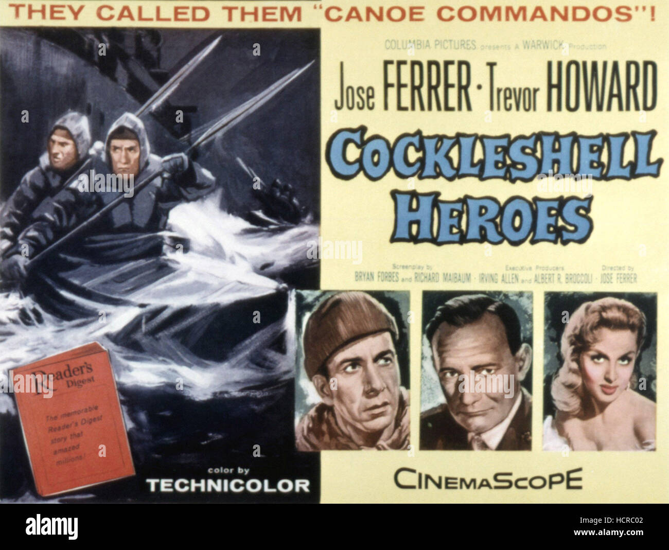 THE COCKLESHELL HEROES, Jose Ferrer, Trevor Howard, 1955 Stock Photo ...