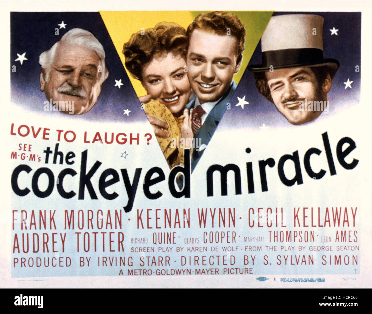 THE COCKEYED MIRACLE, from left: Frank Morgan, Audrey Totter, Richard ...
