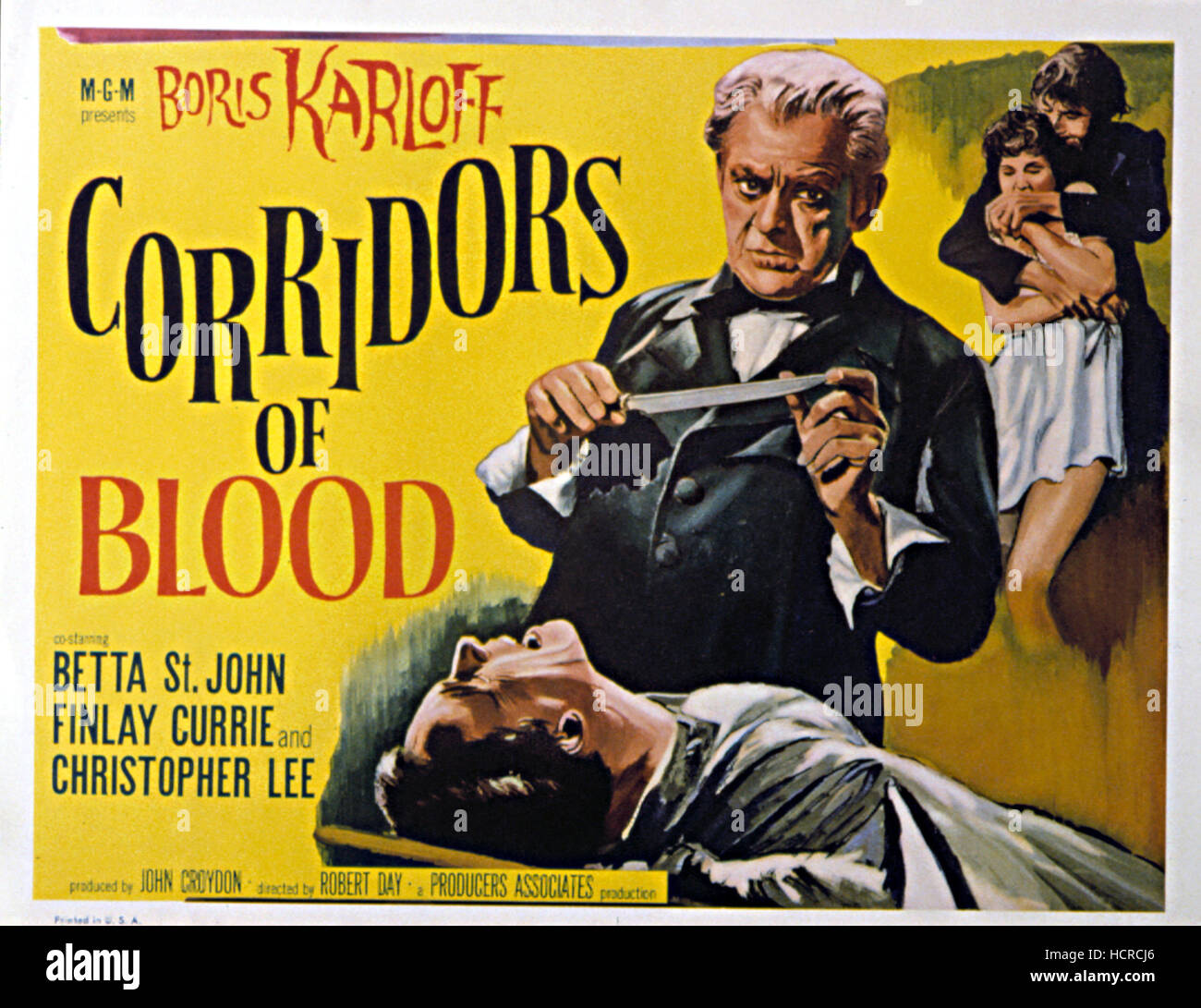 CORRIDORS OF BLOOD, Boris Karloff, lobby card, poster art, filmed in ...