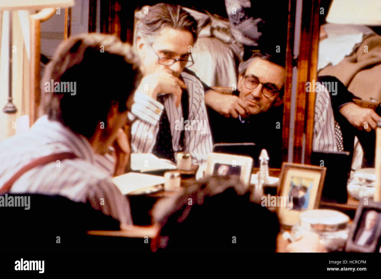 DAMAGE, Jeremy Irons, Director Louis Malle, on set, 1992. (c)New Line ...