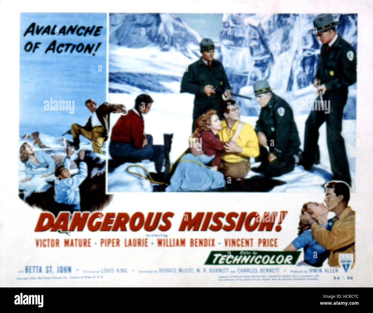 DANGEROUS MISSION, Betta St John, Dennis Weaver, Piper Laurie, Victor ...