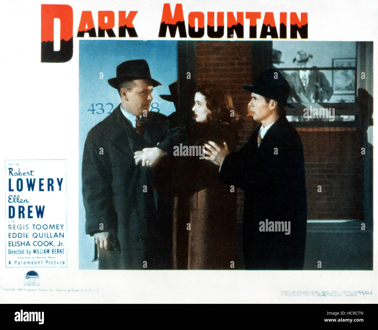 DARK MOUNTAIN, Regis Toomey, Ellen Drew, Elisha Cook, Jr., 1944 Stock ...