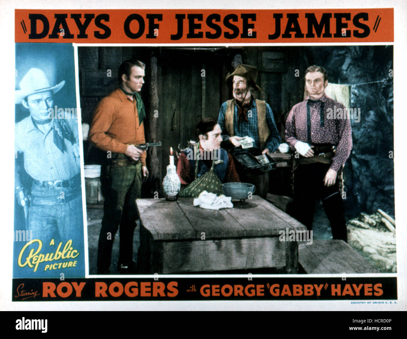 DAYS OF JESSE JAMES, Roy Rogers, Harry Worth, Gabby Hayes, Donald Barry ...