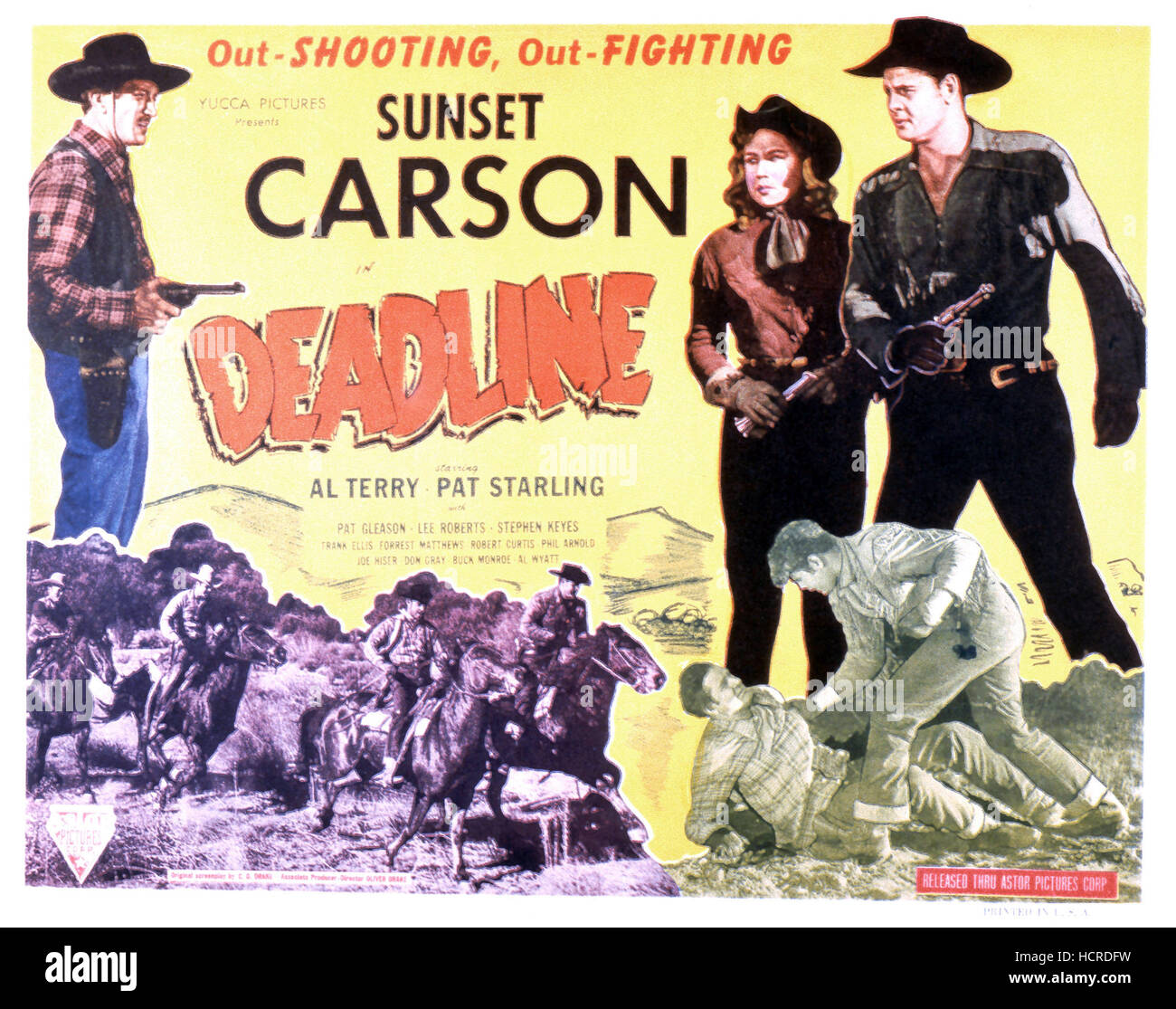 DEADLINE, from left: Pat Gleason, Pat Starling, Sunset Carson, 1948 ...