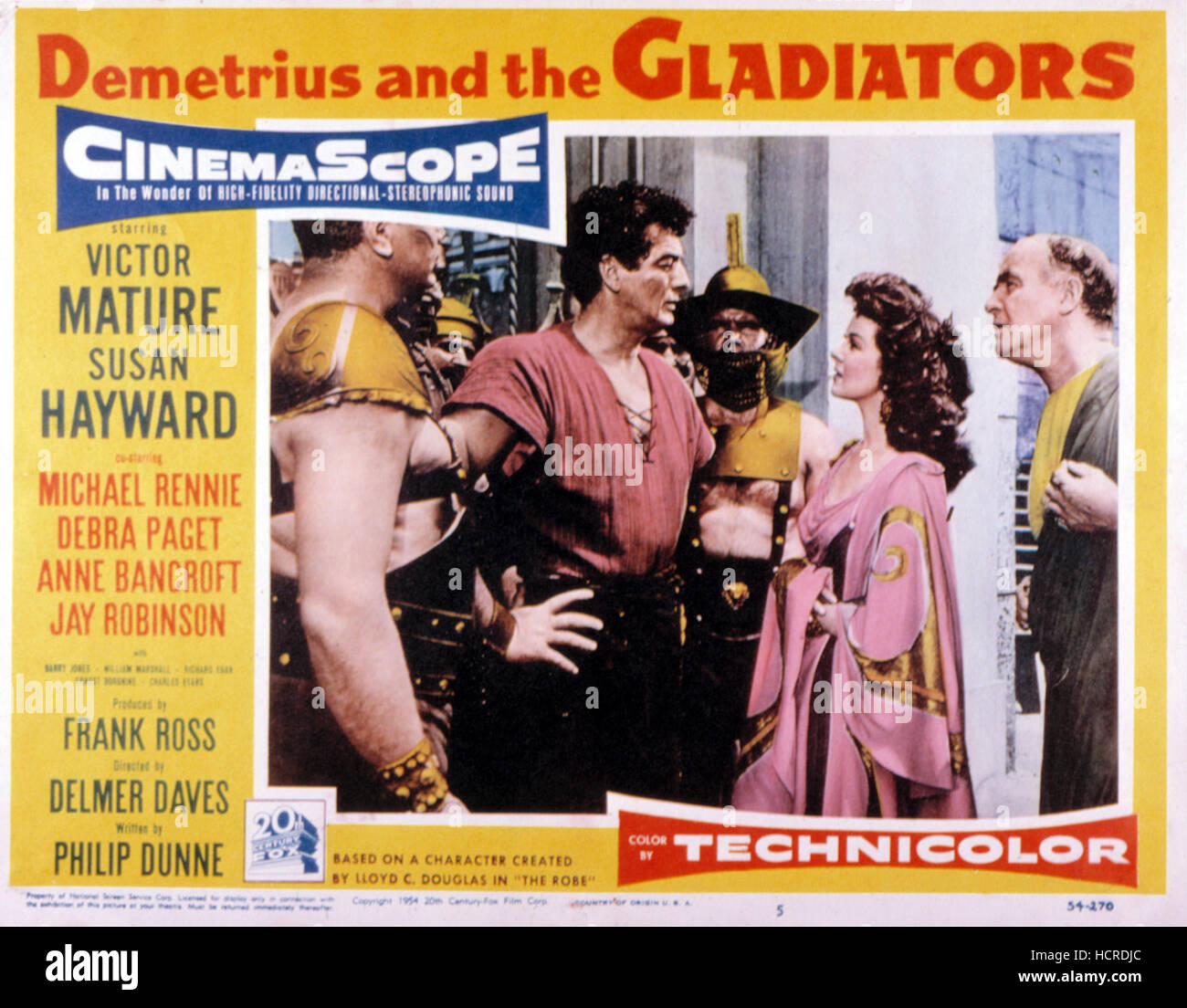 DEMETRIUS AND THE GLADIATORS, Victor Mature, Susan Hayward, Barry Jones, 1954. TM and Copyright ...