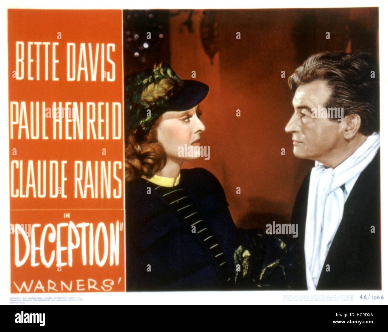 DECEPTION, Bette Davis, Claude Rains, 1946 Stock Photo - Alamy