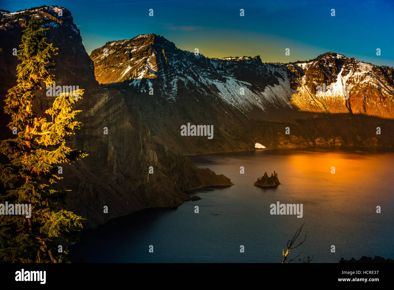 Phantom Ship Island Crater Lake National Park Oregon Stock Photo - Alamy