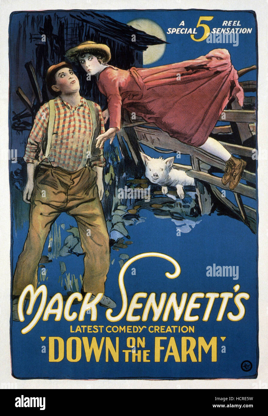 DOWN ON THE FARM, from left: Harry Gribbon, Louise Fazenda, 1920 Stock ...