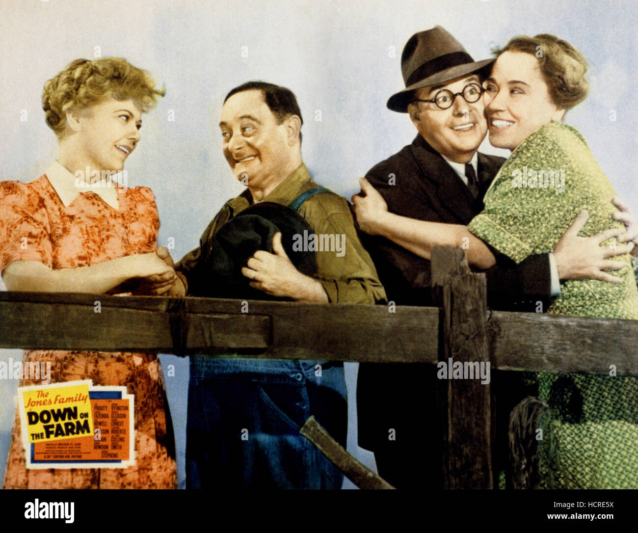 DOWN ON THE FARM, from left, Spring Byington, Eddie Collins, Jed Prouty ...