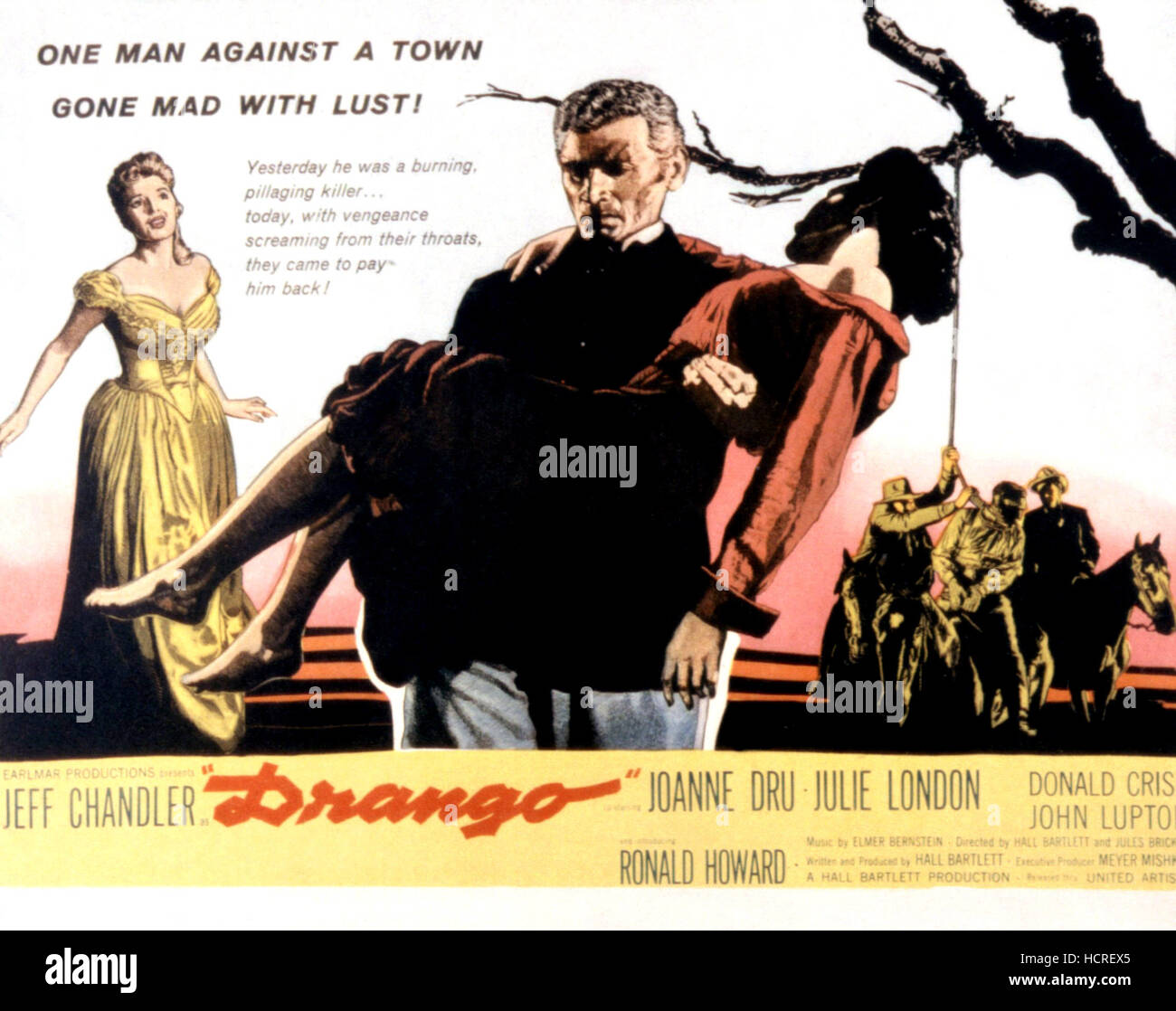 DRANGO, Julie London, Jeff Chandler, Joanne Dru, 1957 Stock Photo - Alamy