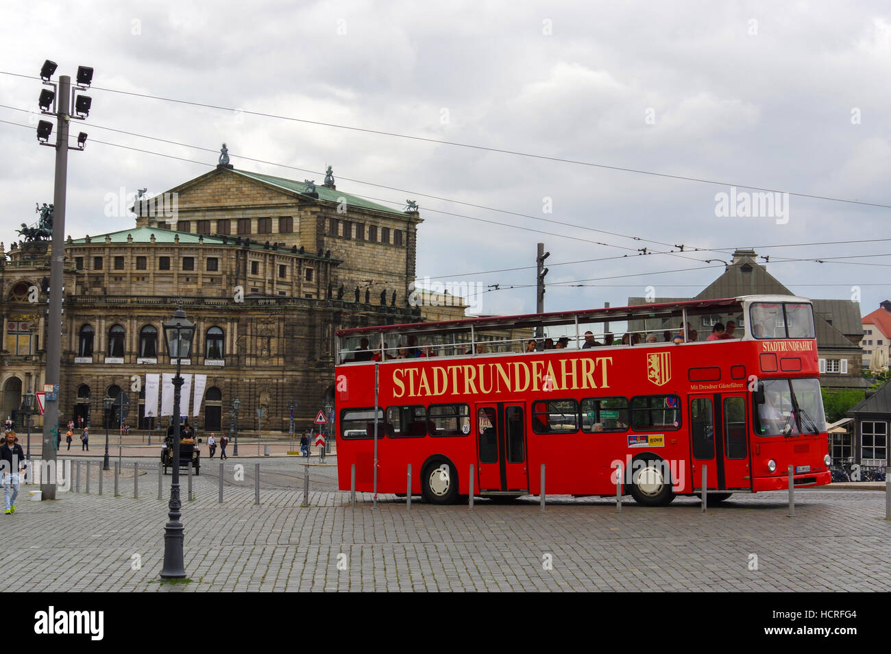 DRESDEN, GERMANY - JULY 13, 2015: Classic city sightseeing bus MAN ...