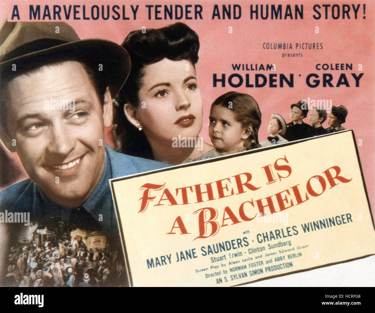 FATHER IS A BACHELOR, US poster, William Holden, Coleen Gray, Mary Jane ...