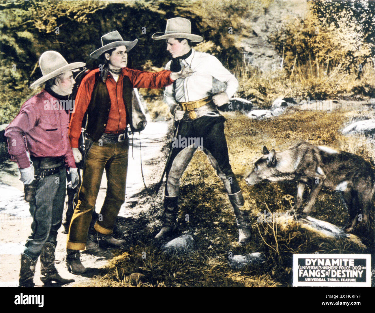 FANGS OF DESTINY, standing right: Edmund Cobb, far right: Dynamite the ...