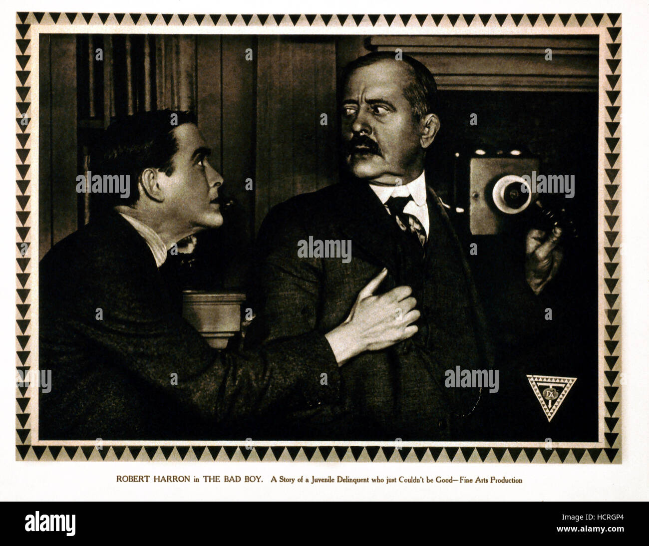 THE BAD BOY, US lobbycard, from left: Robert Harron, Richard Cummings ...