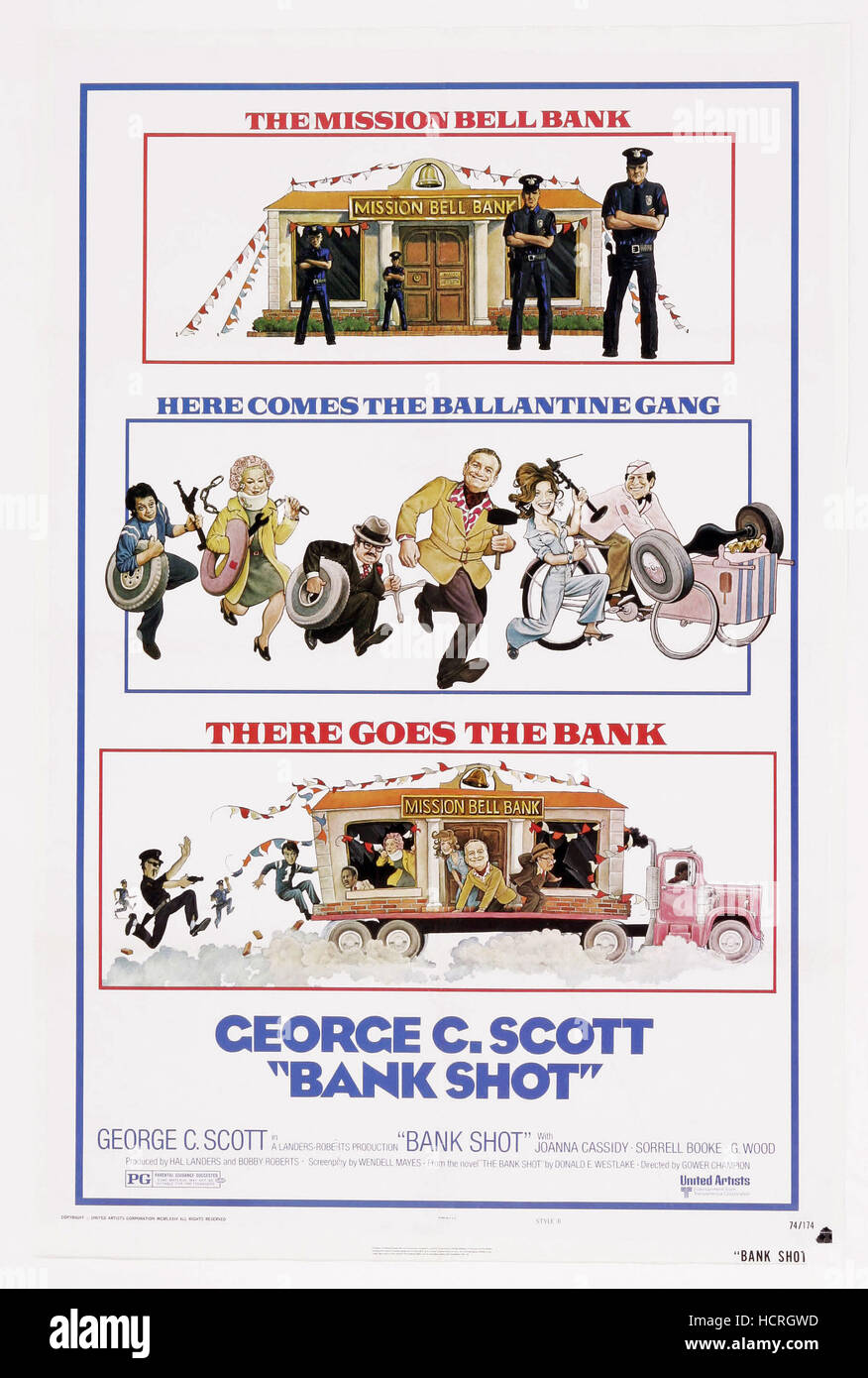 BANK SHOT, US poster art, Sorrell Booke, Joanna Cassidy, George C ...