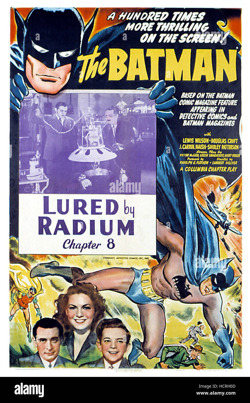 BATMAN, Lewis Wilson (as Batman), movie poster, 1943 Stock Photo - Alamy