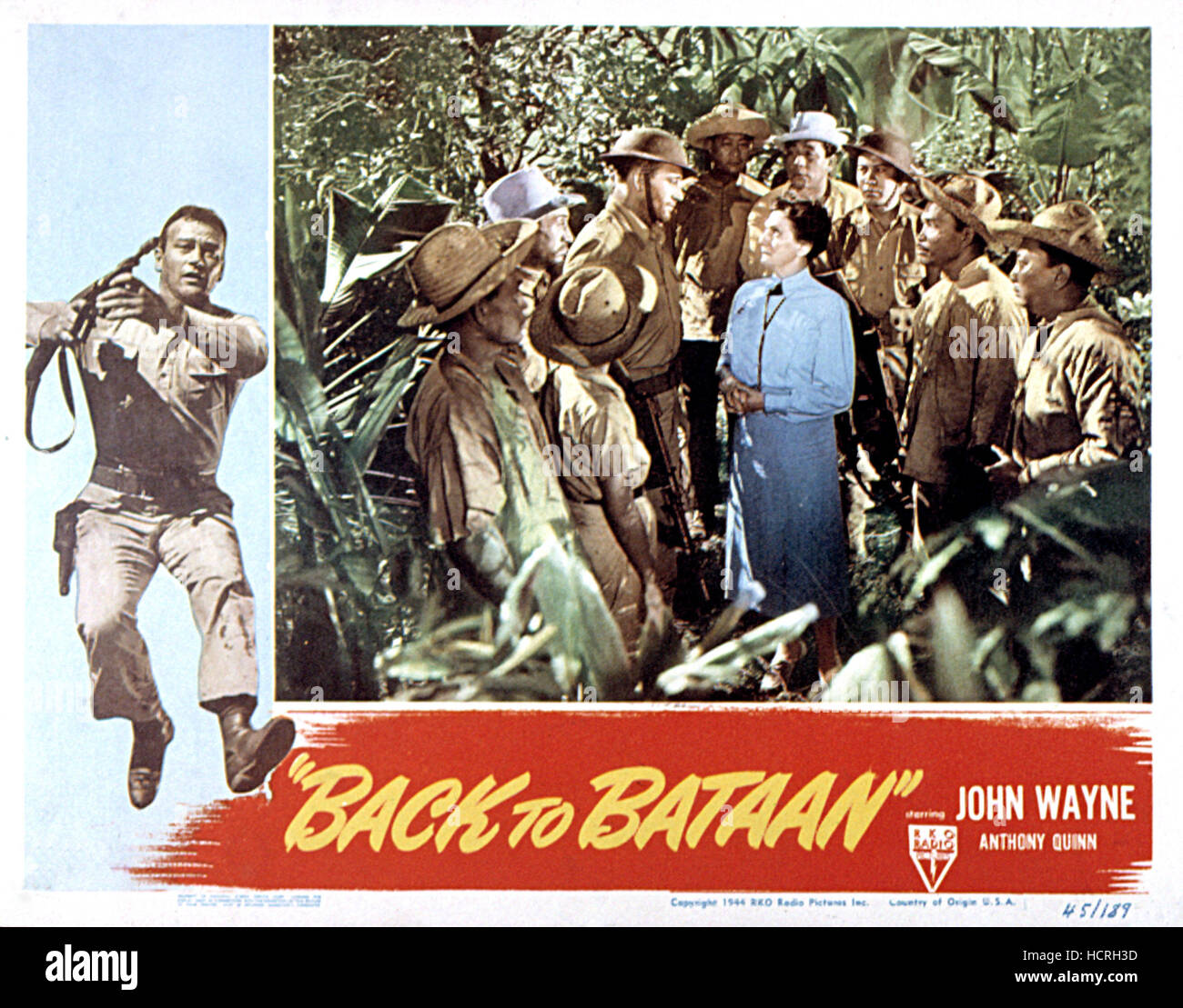 BACK TO BATAAN, Paul Fix, John Wayne, Beulah Bondi, 1945 Stock Photo ...