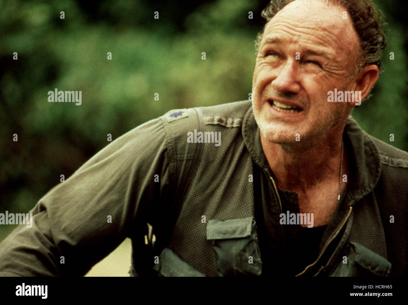 BAT 21, Gene Hackman, 1988, looking up fearfully Stock Photo - Alamy