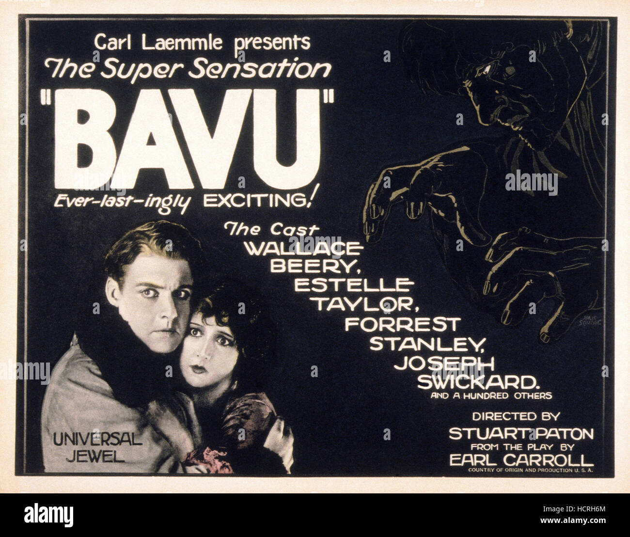 BAVU, from left: Forrest Stanley, Estelle Taylor, 1923 Stock Photo - Alamy