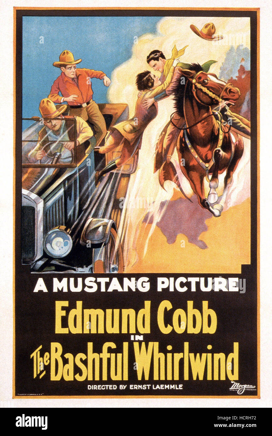 BASHFUL WHIRLWIND, face to face from left: Mary Beth Milford, Edmund Cobb, 1925 Stock Photo - Alamy